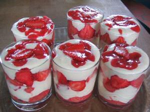 Tiramisu met aardbeien